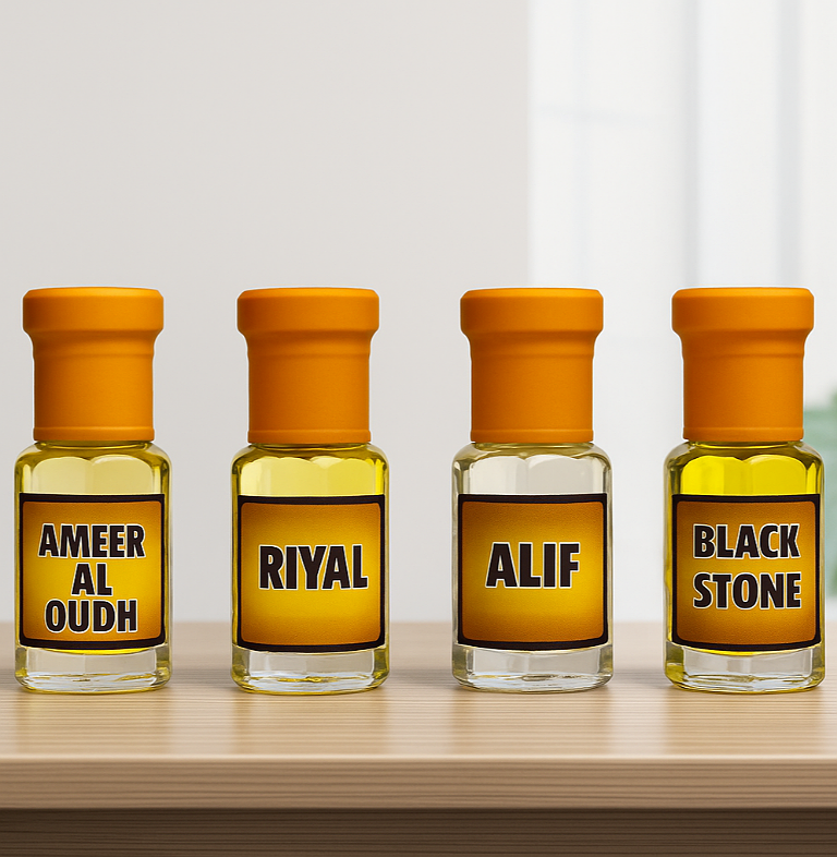 Ayesha Perfumes Premium Attar Combo Sets 6ml | Riyal | Alif | Black ...